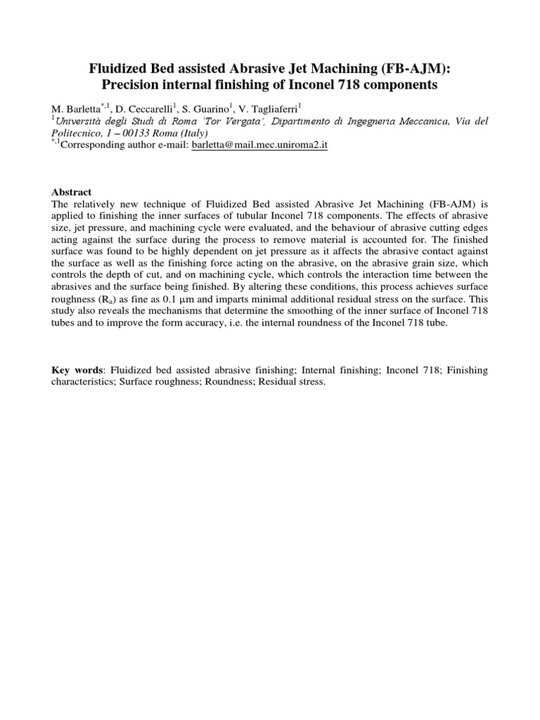 Fluidized Bed Assisted Abrasive Jet Machining (FB-AJM) : Precision ...