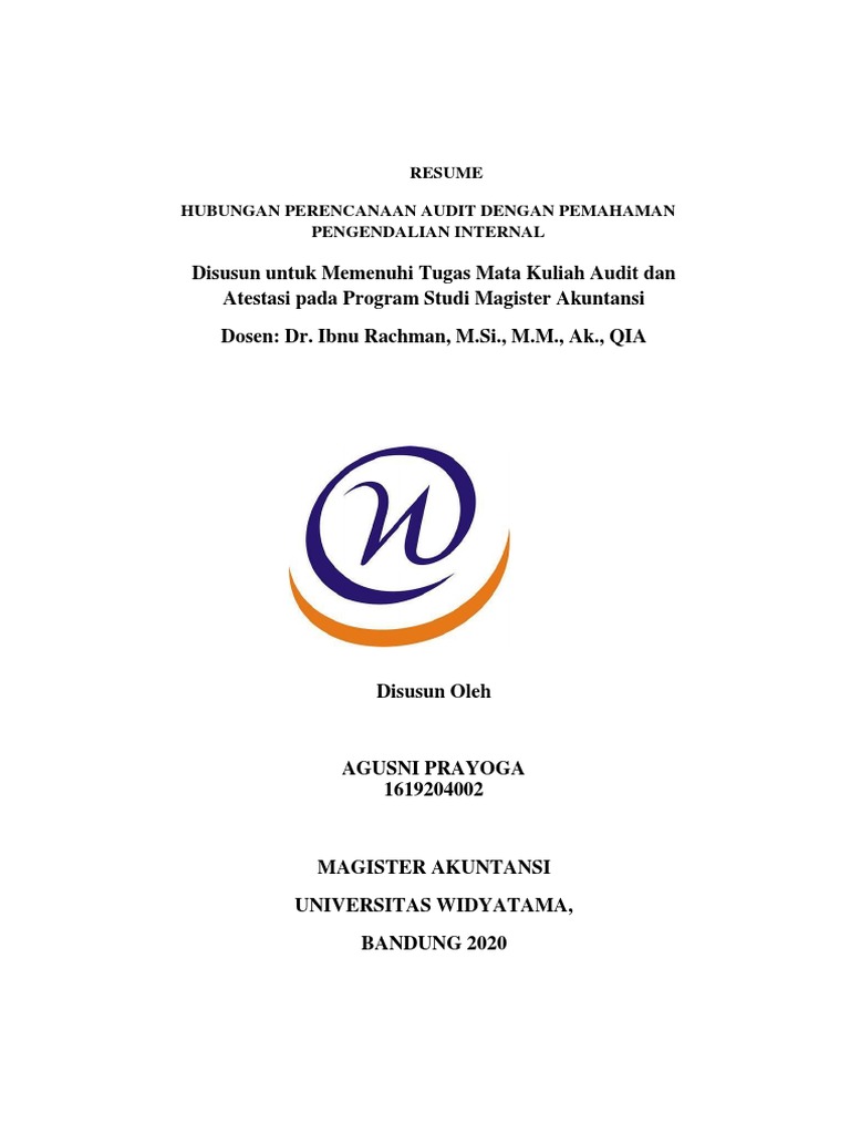 Agusni Prayoga - Resume Perencanaan Audit | PDF