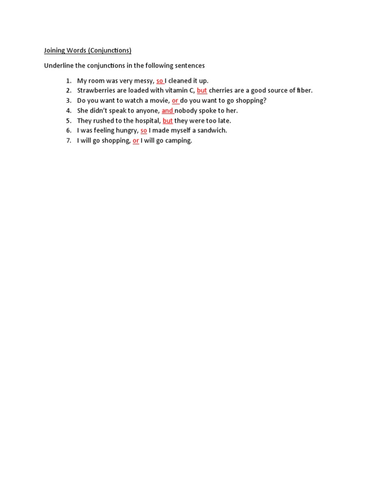 Joining Words | PDF
