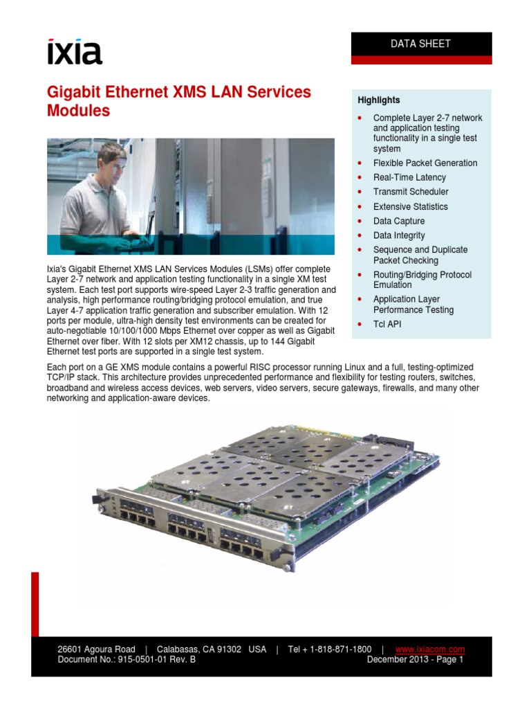 Gigabit Ethernet XMS LAN Services Modules: Data Sheet | PDF | Multiprotocol Label Switching ...