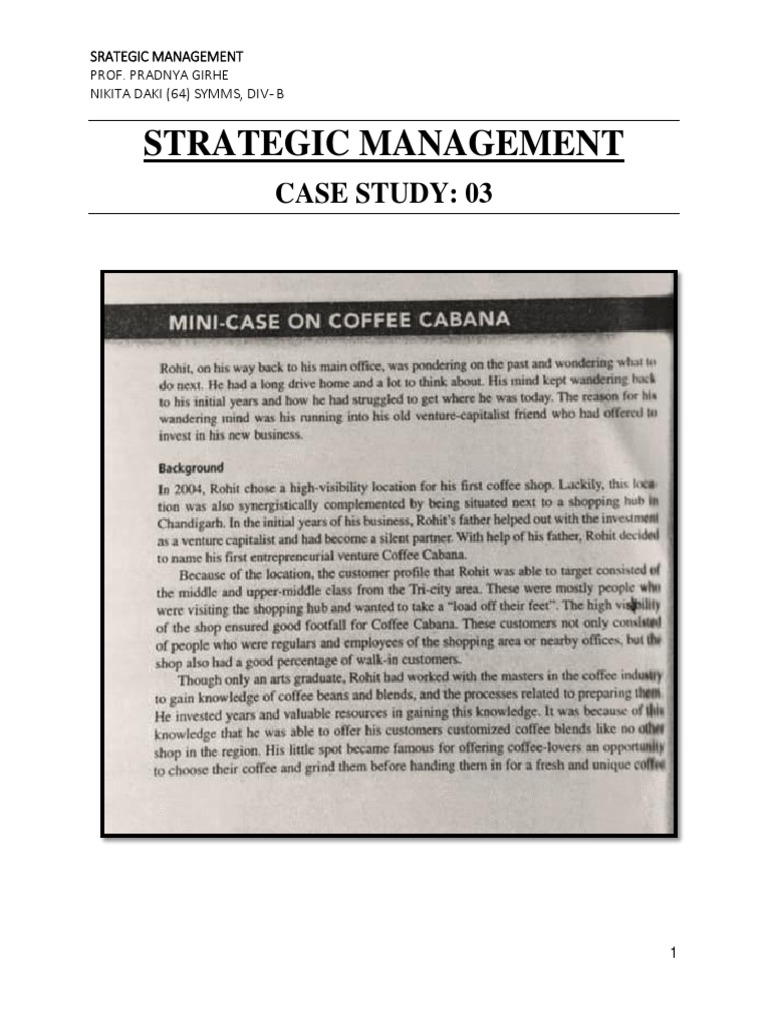 SM Case Study - 03 | PDF | Strategic Management | Swot Analysis