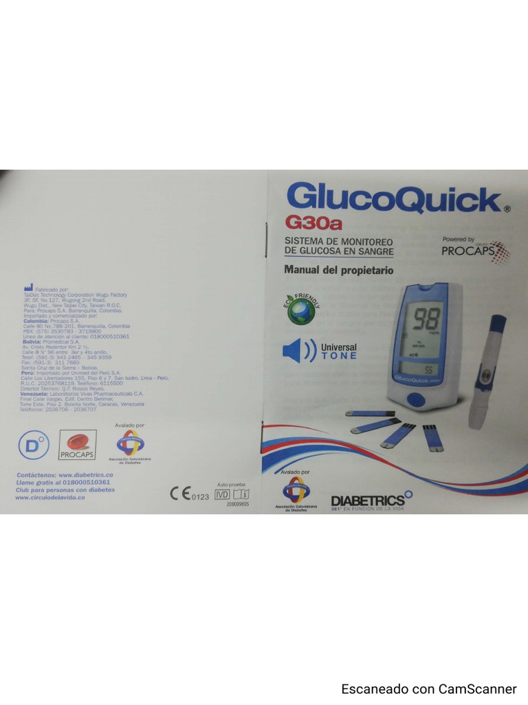 Manual - Glucometro Glucoquick G30A | PDF
