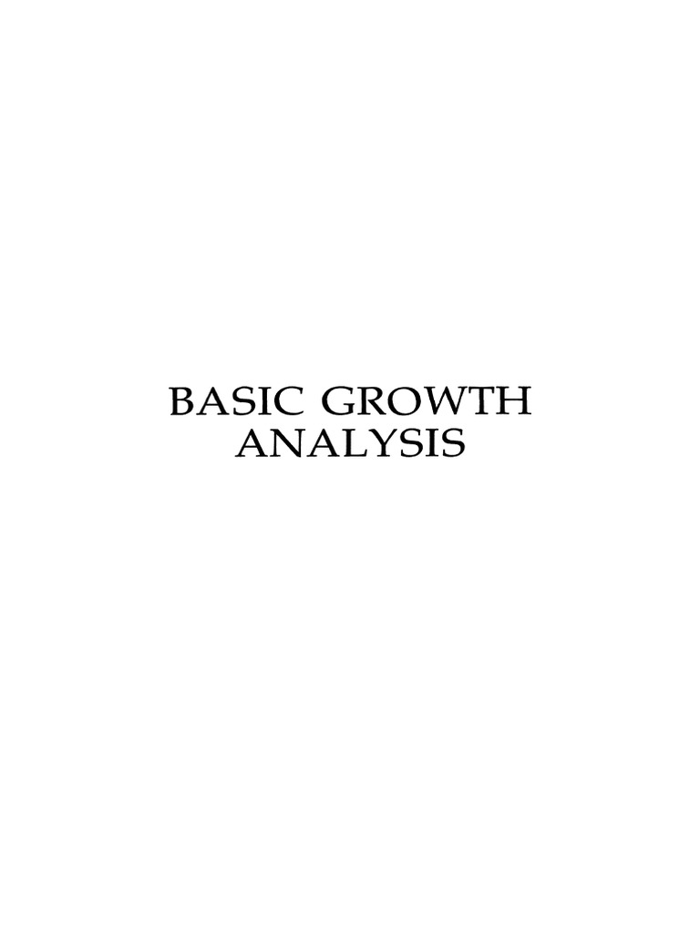 Basic Growth Analysis Plant Growth Analysis For Beginners | PDF | Speed ...