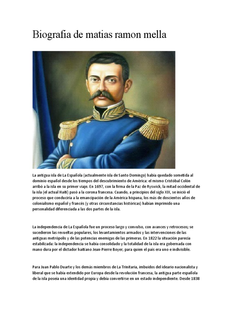 Biografia de Matias Ramon Mella | PDF