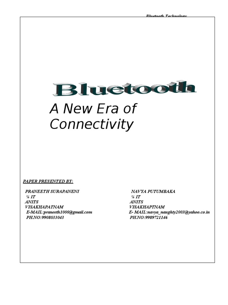 Understanding Bluetooth Technology | PDF | Bluetooth | Network Packet