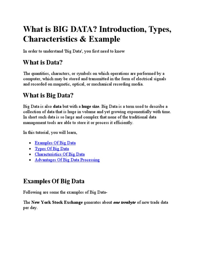 BIG DATA & Hadoop Tutorial | PDF | Apache Hadoop | Map Reduce