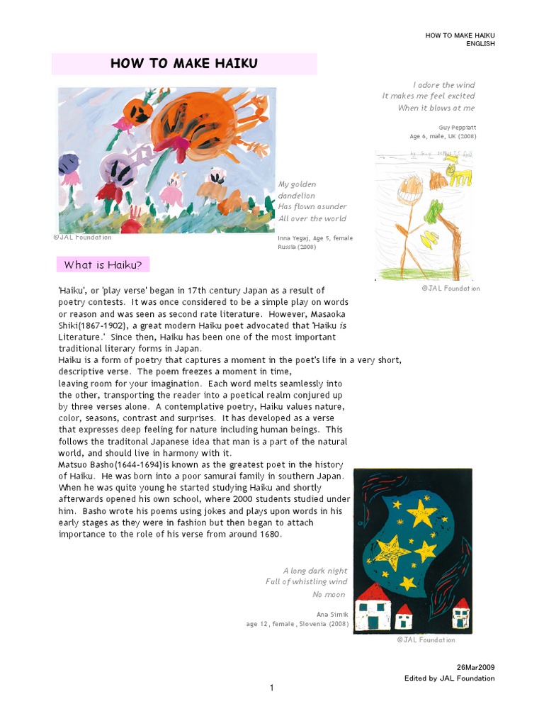 How To Make Haiku | PDF | Haiku | Poetry