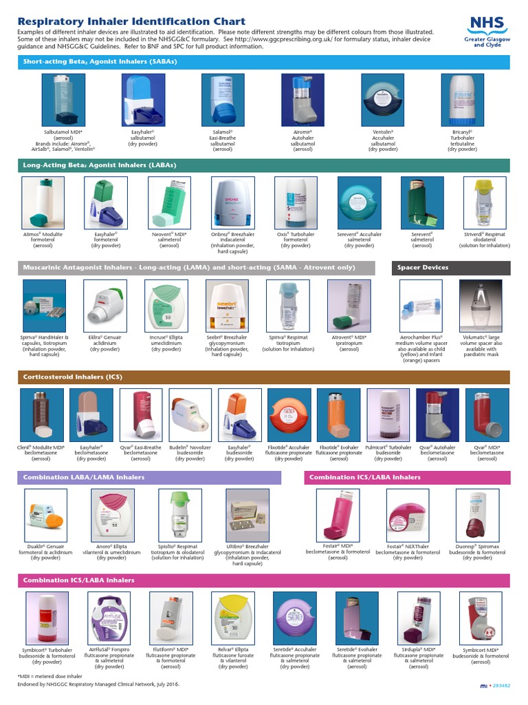 Inhaler Id Chart - 1701 | PDF | Pharmaceutical Sciences | Medical ...