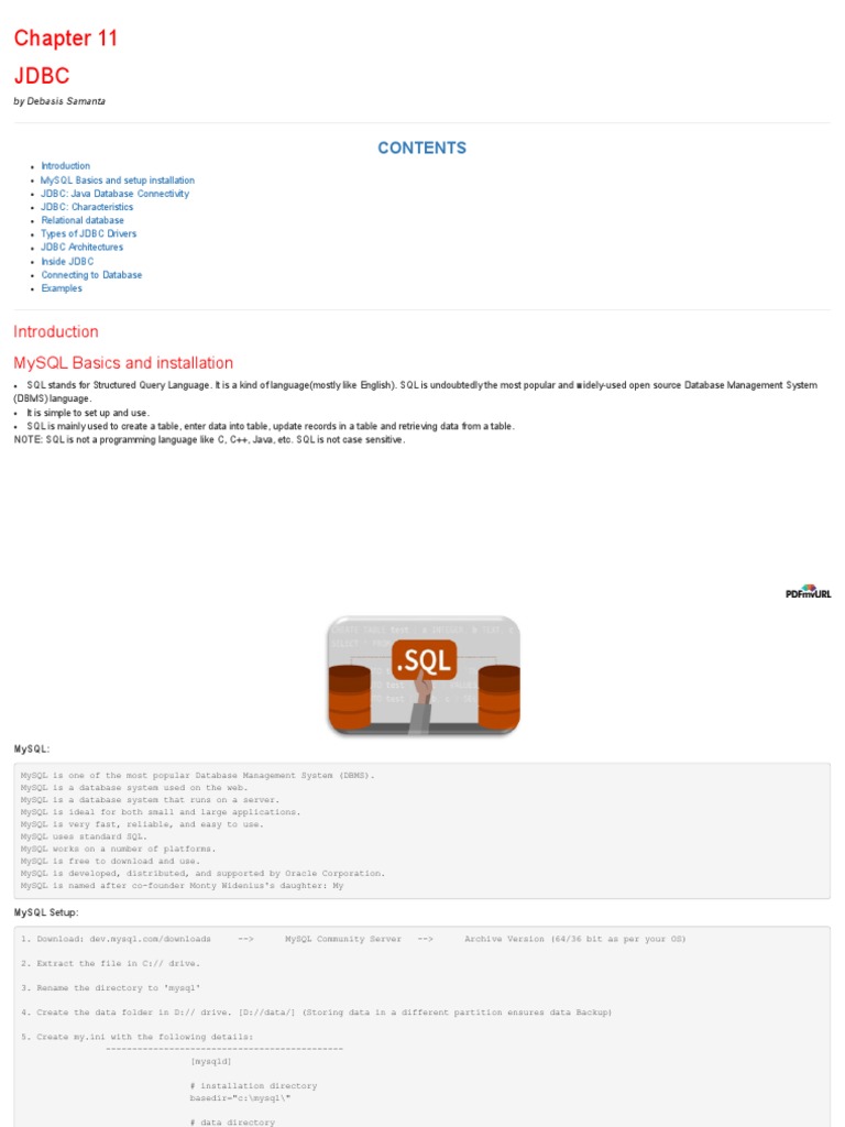 Mysql Basics and Installation: by Debasis Samanta | PDF | Information Retrieval | Data