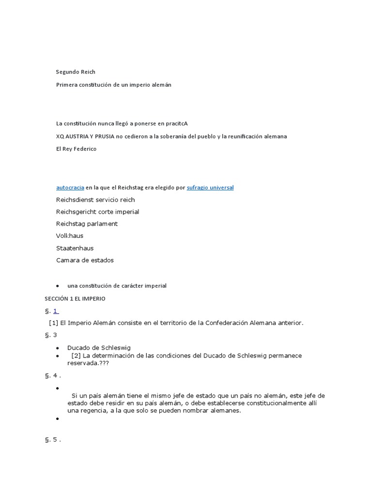 Constitución 1849 | PDF | Santo Imperio Romano | imperio Alemán