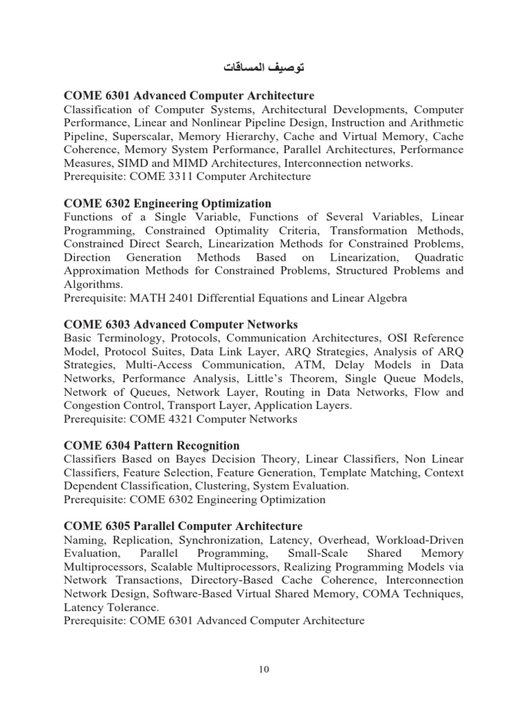 COME 6301 Advanced Computer Architecture | PDF | Parallel Computing | Computer Network