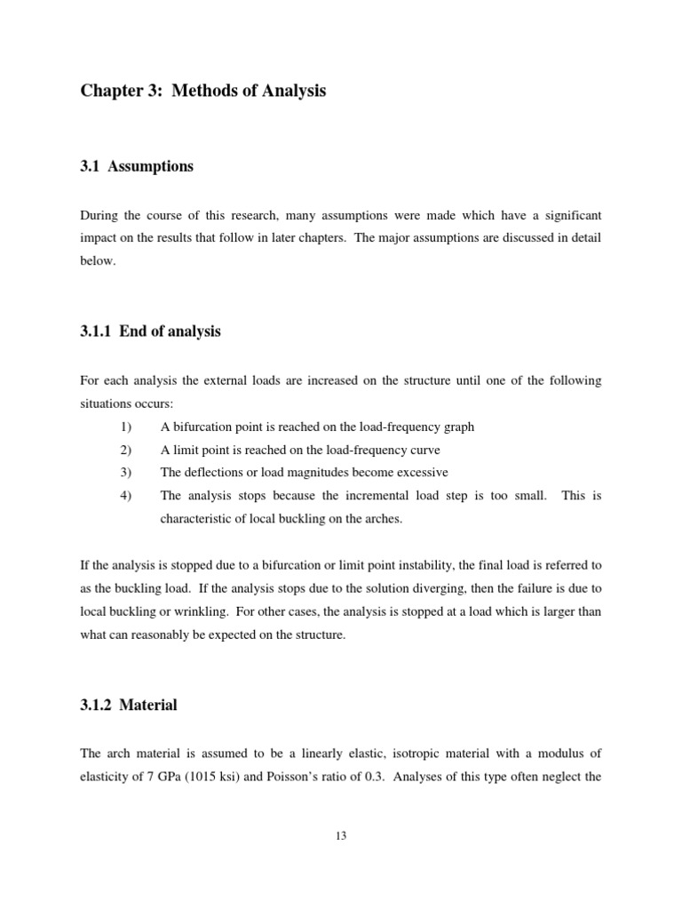 Chapter 3: Methods of Analysis: 3.1 Assumptions | PDF | Buckling ...