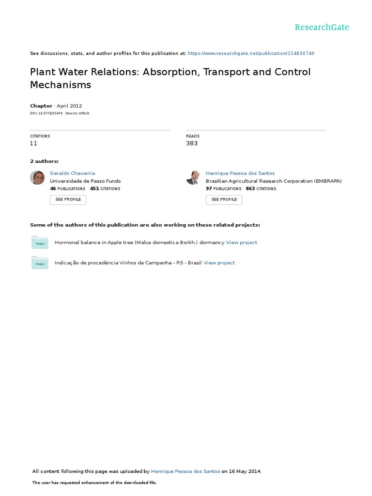 Plant Water Relations Explained | PDF | Soil | Stoma