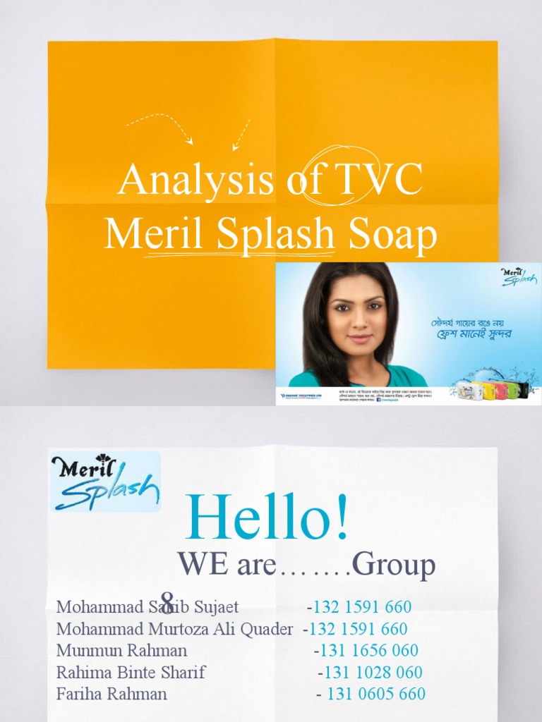 Analysis of TVC Meril Splash Soap | PDF | Brand | Communication