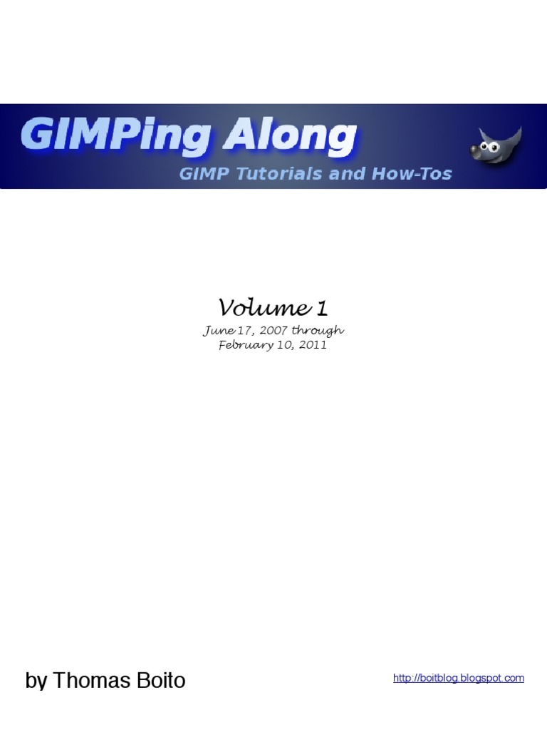 GIMPing Along Vol 1 | PDF | Computing And Information Technology