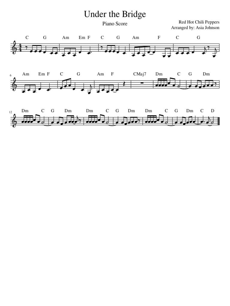 Under The Bridge | PDF