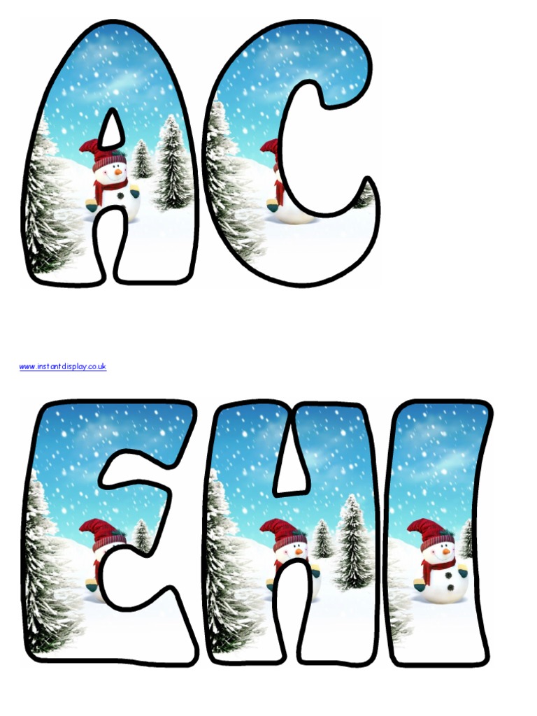 Snowman LETTERING | PDF | Home & Garden