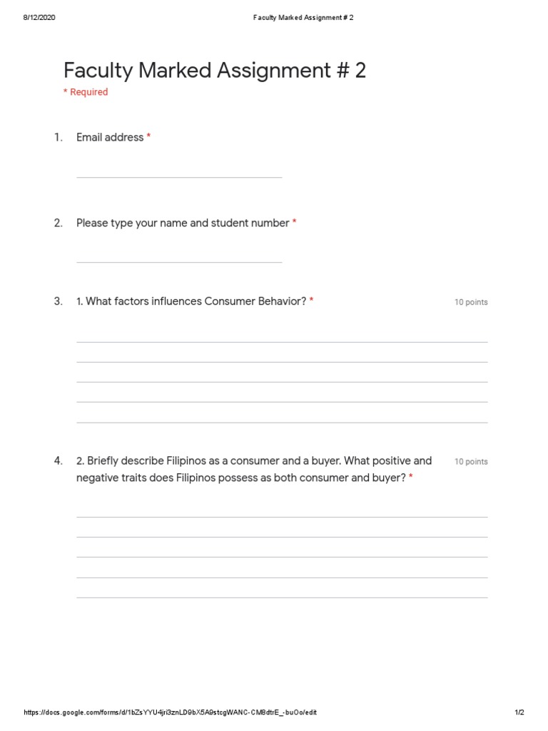 FMA # 2 - Google Forms | PDF