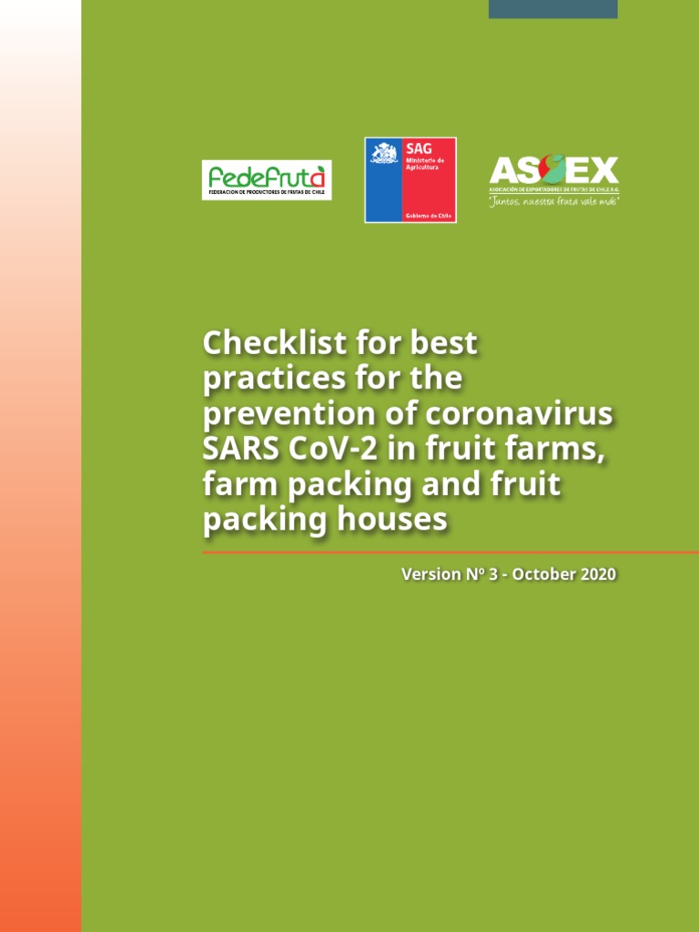 COVID-19 Prevention Checklist for Farms | PDF | Food Safety | Hygiene