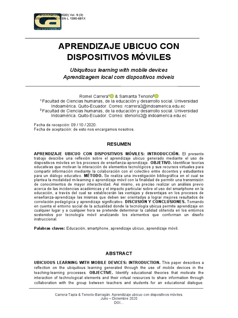 Aprendizaje Ubicuo Con Dispositivos Móviles Artículo | Descargar gratis ...