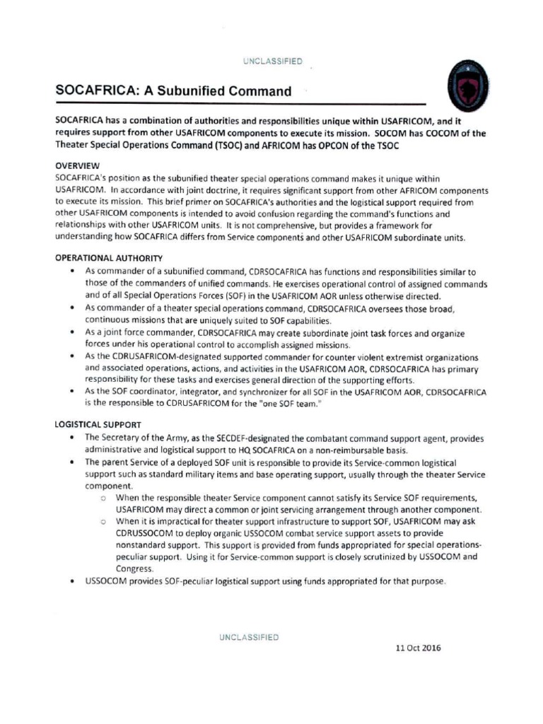 SOCAFRICA: Special Operations Overview | PDF | Refugee | United States ...