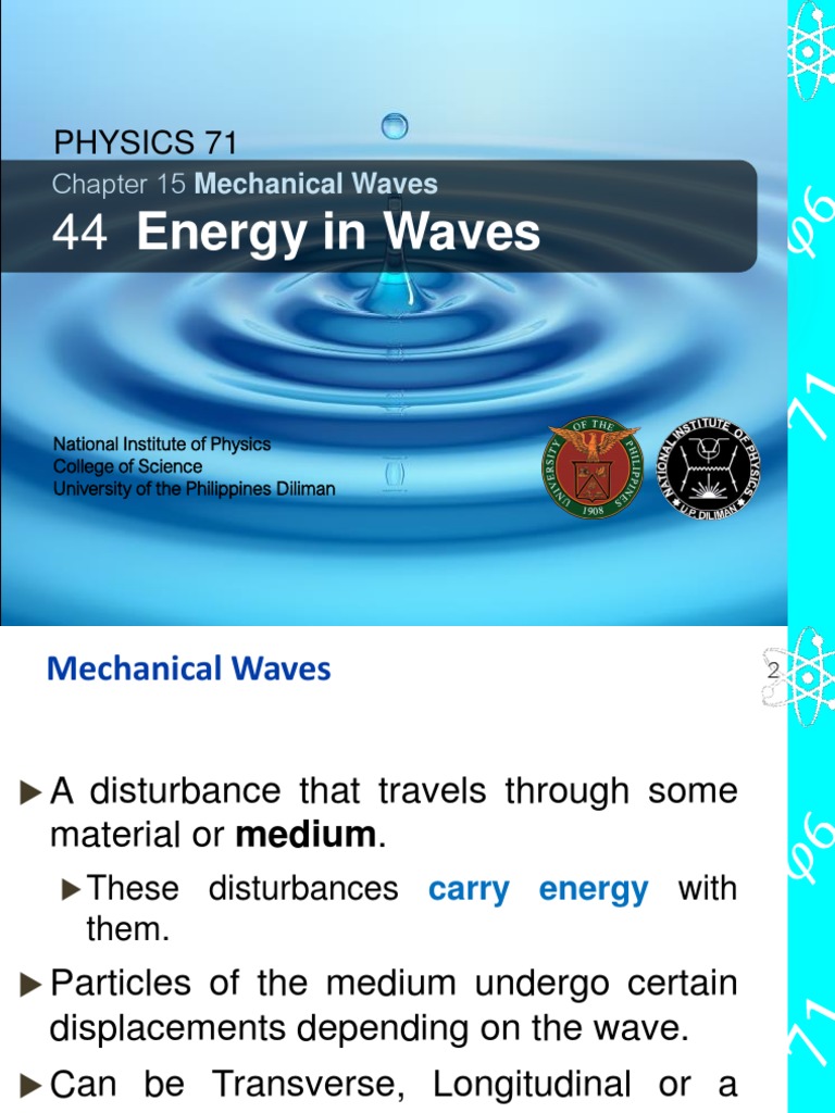 3.44.energy in Wave Motion Interference | PDF | Waves | Oscillation