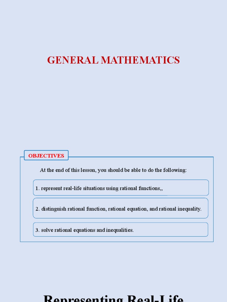 Represent Real-Life Situations Using Rational Functions | PDF | Polynomial | Function (Mathematics)