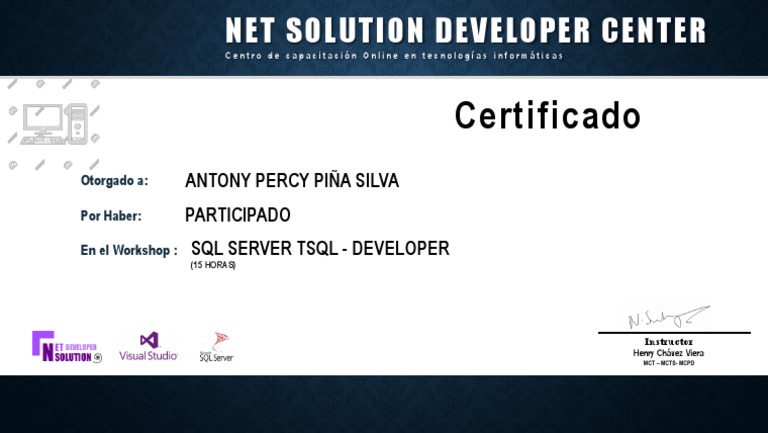 SQL Server Certificado | PDF