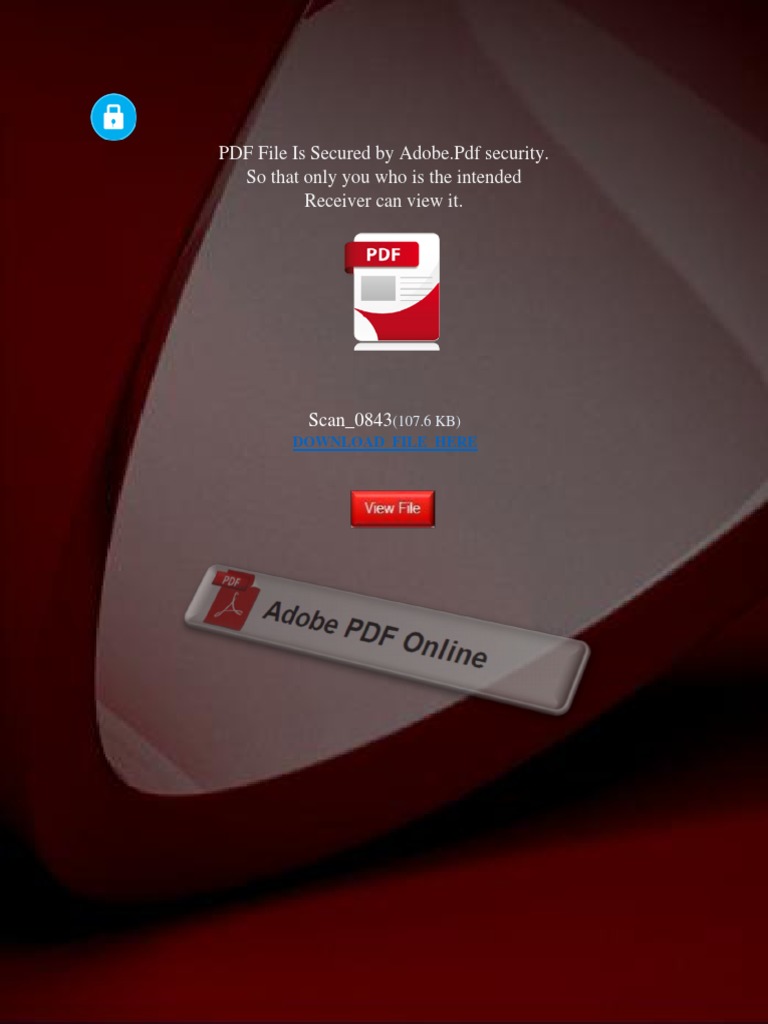 PDF File Is Secured by Adobe - PDF Security. So That Only You Who Is ...