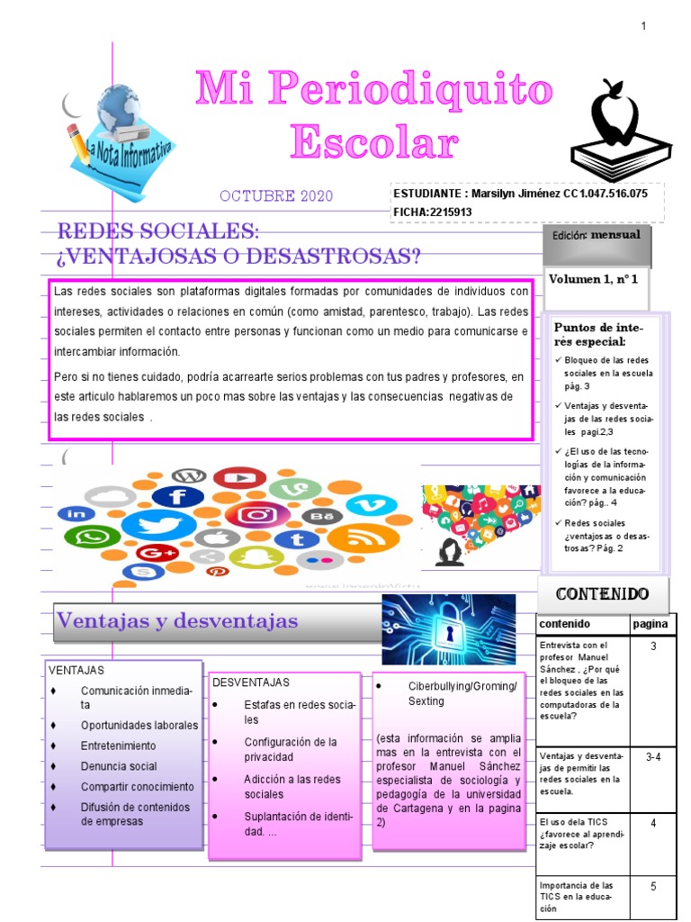 Periodico Escolar | PDF | Tecnología de información y comunicaciones ...