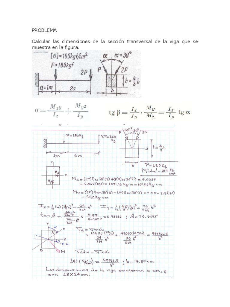 Solucion de Tarea-Flexion Asimetrica | PDF