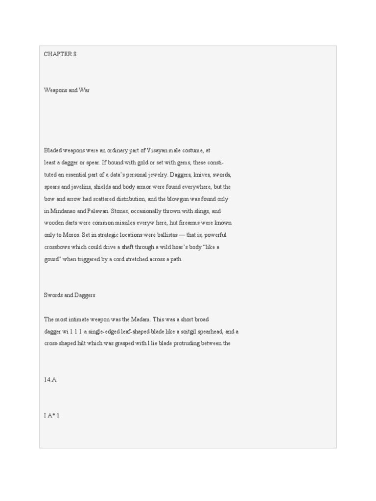 CHAPTER 8 War and Weapons | PDF | Spear | Fortification