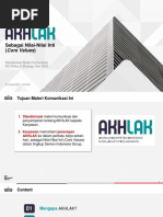 Buku Panduan Perilaku Core Value: A K H L A K | PDF
