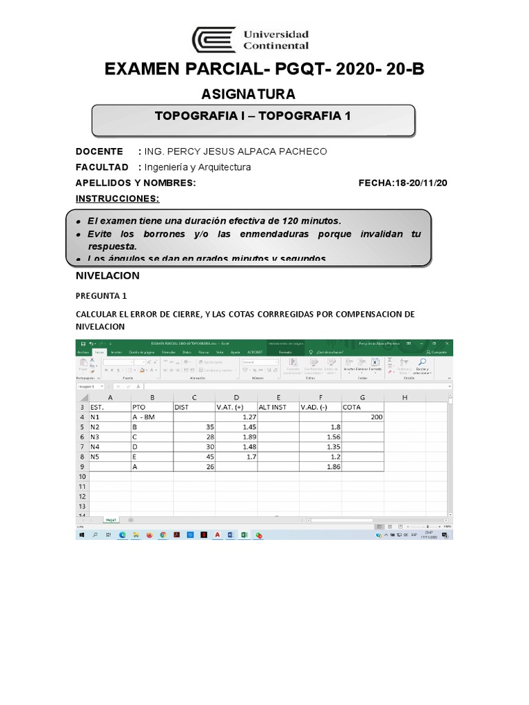 Consigna Examen Parcial GQT - Docx Lacc | PDF | Geometría Elemental | Ángulo