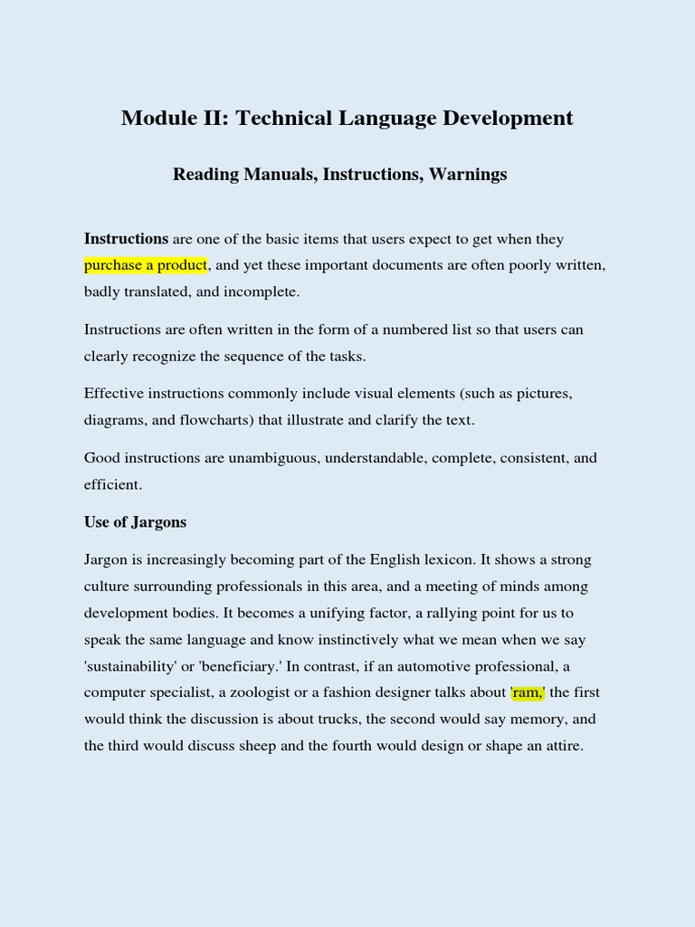Module 2 Technical Language Development | PDF | Cognition | Cognitive ...