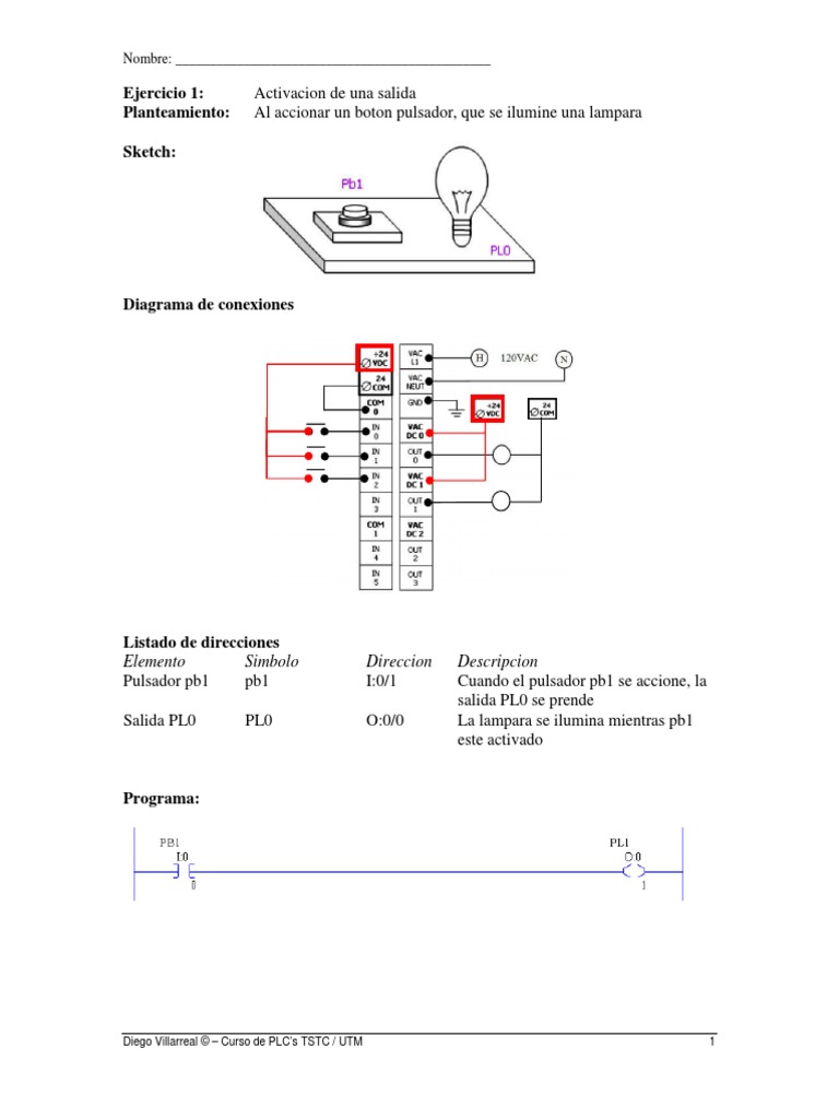 PLC Ejercicios | PDF | Equipo | Bienes manufacturados