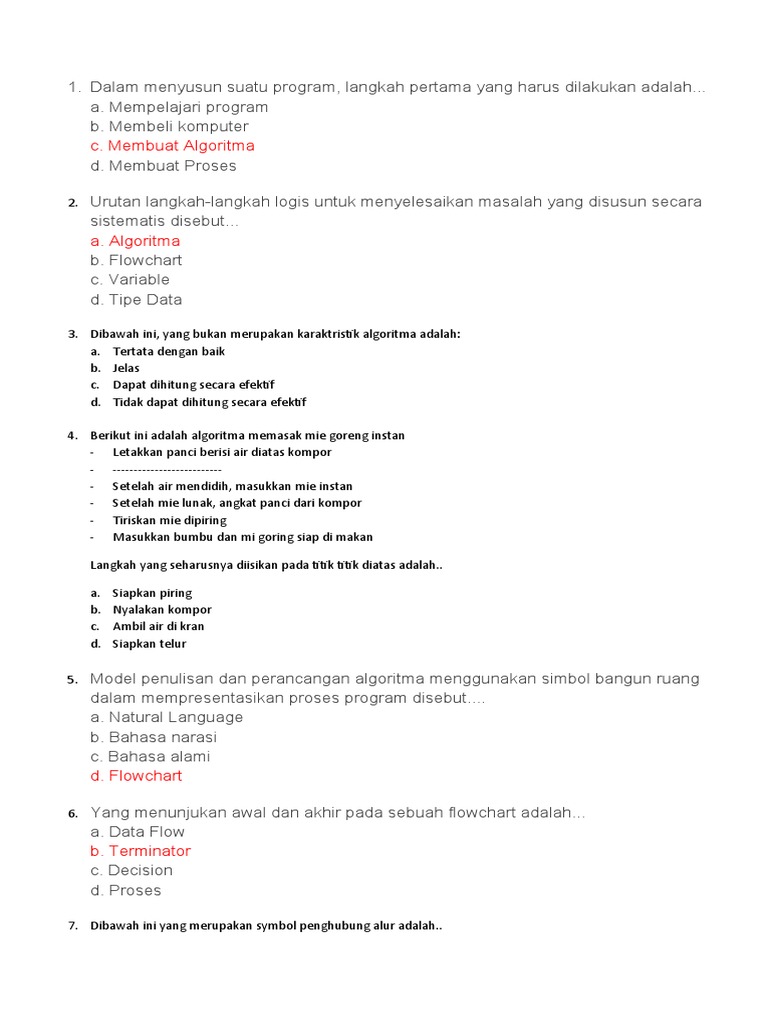 Soal Uts Algoritma | PDF