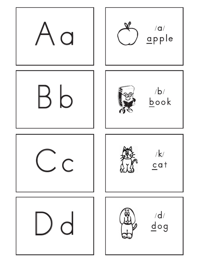 Alphabet Flash Cards Regular Font PDF | PDF | Art | General Fiction