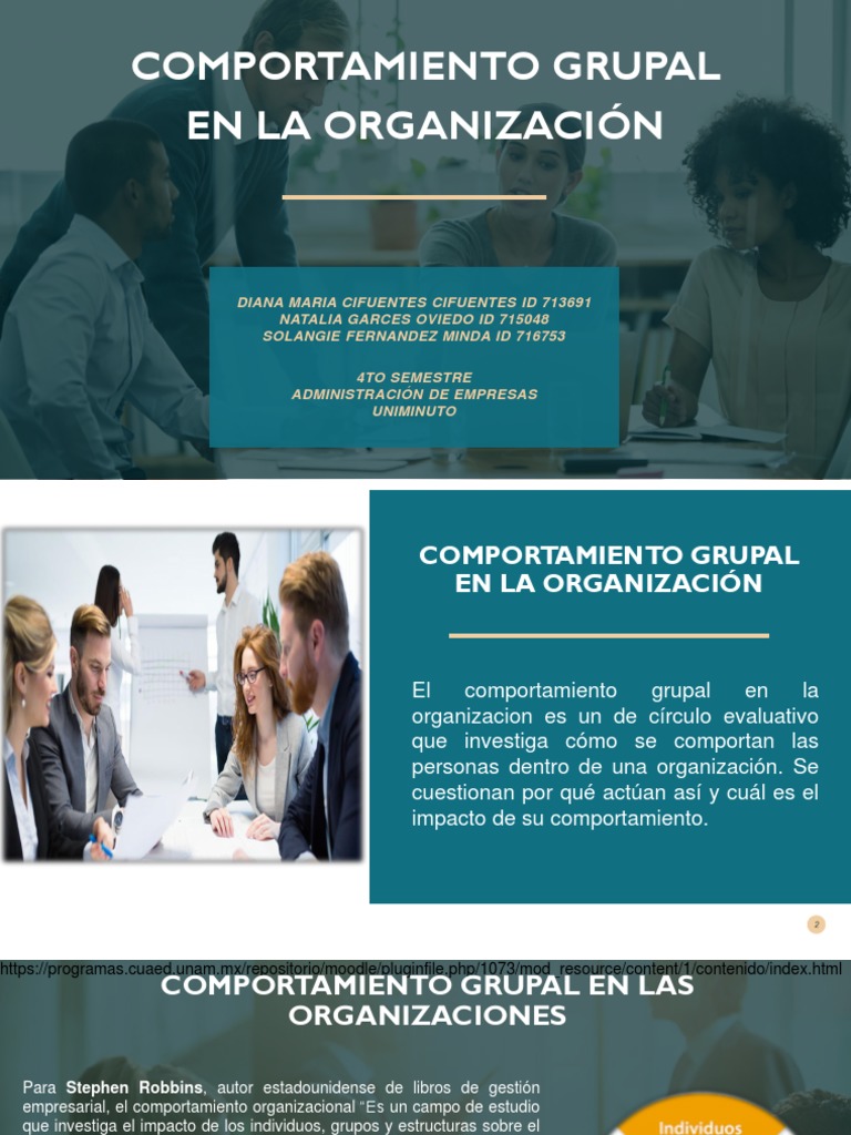 Comportamiento Grupal en La Organización | PDF | Comportamiento organizacional | Liderazgo