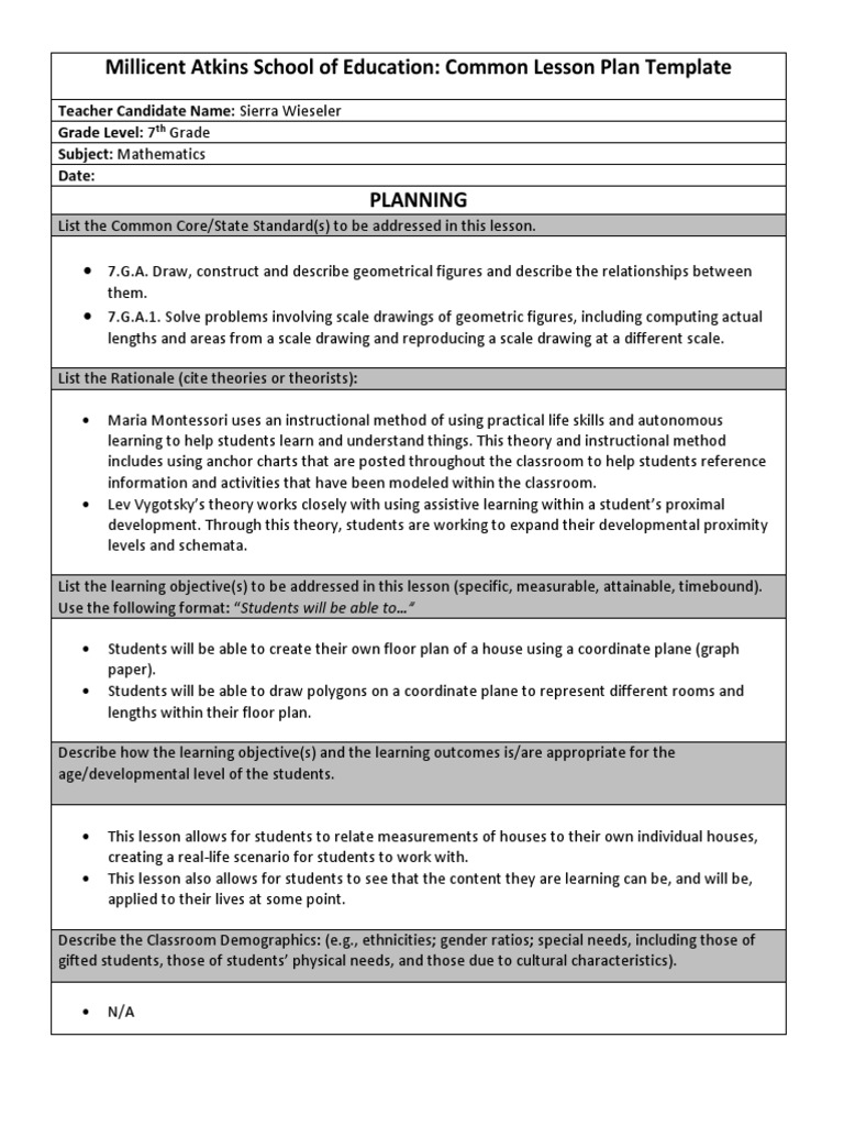Math Lesson Plan | PDF | Lesson Plan | Classroom Management