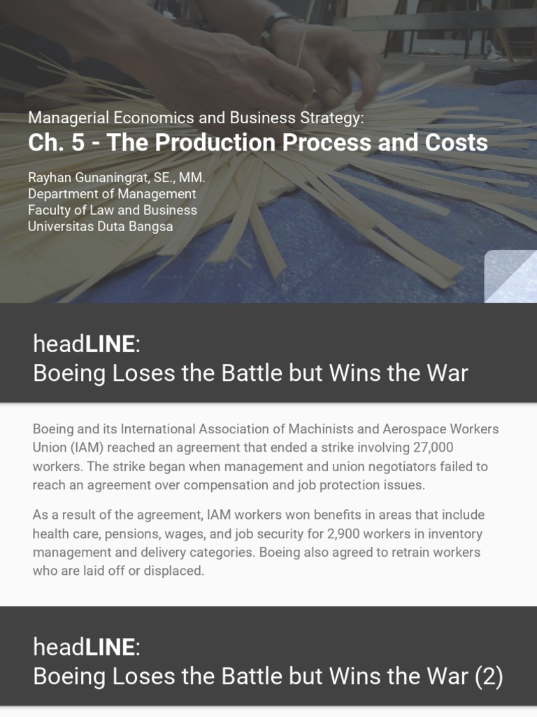 Analysis of Production Functions, Costs, and Optimization Techniques ...