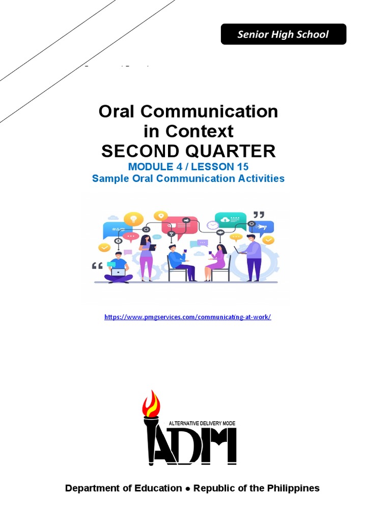Oral Communication in Context Second Quarter: Senior High School | PDF ...