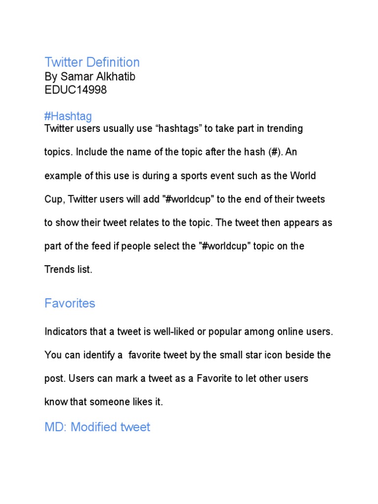 Twitter Definition | PDF | Social Science