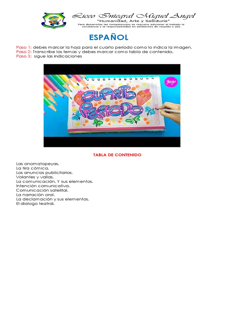 Separador Cuarto Periodo | PDF