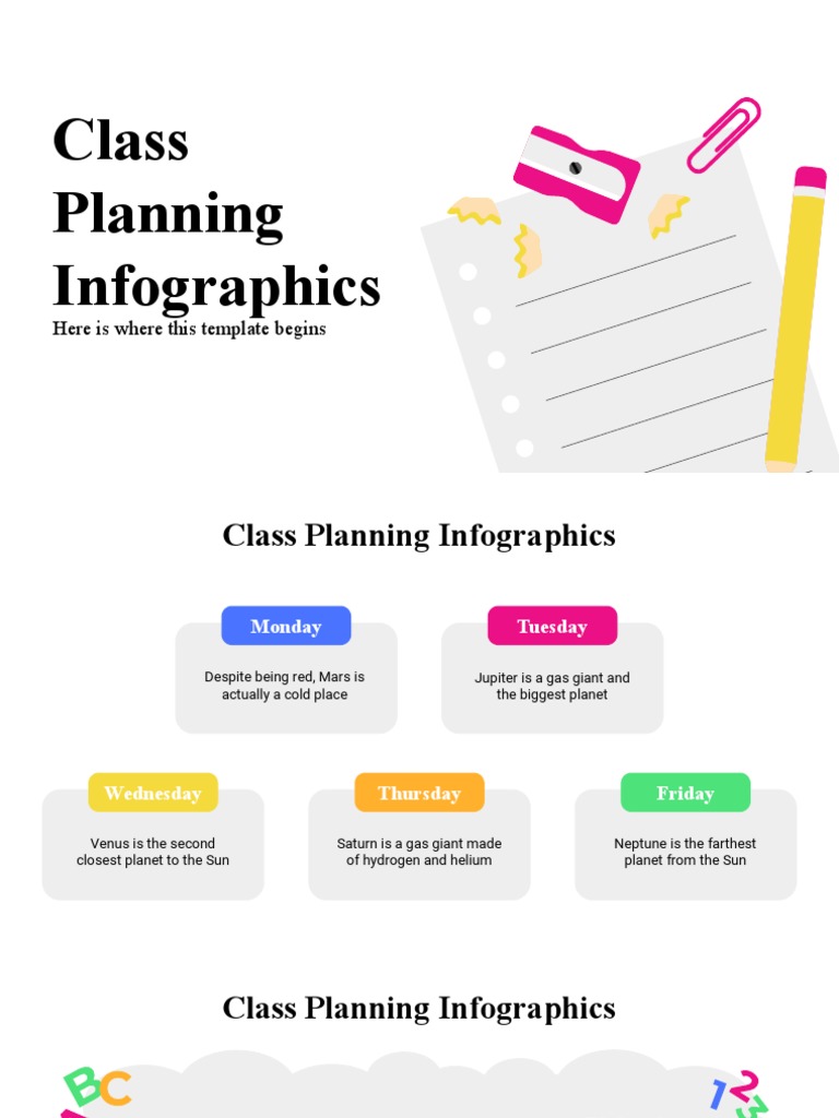 Class Planning Infographics by Slidesgo | PDF | Planets | Saturn