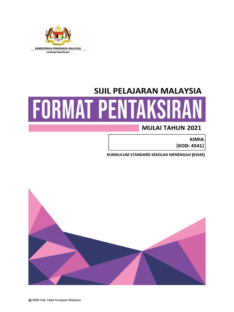 Format Pentaksiran Kimia SPM | PDF