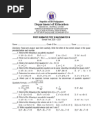 Math 9 Quarter 1 Reviewer | PDF | Factorization | Quadratic Equation
