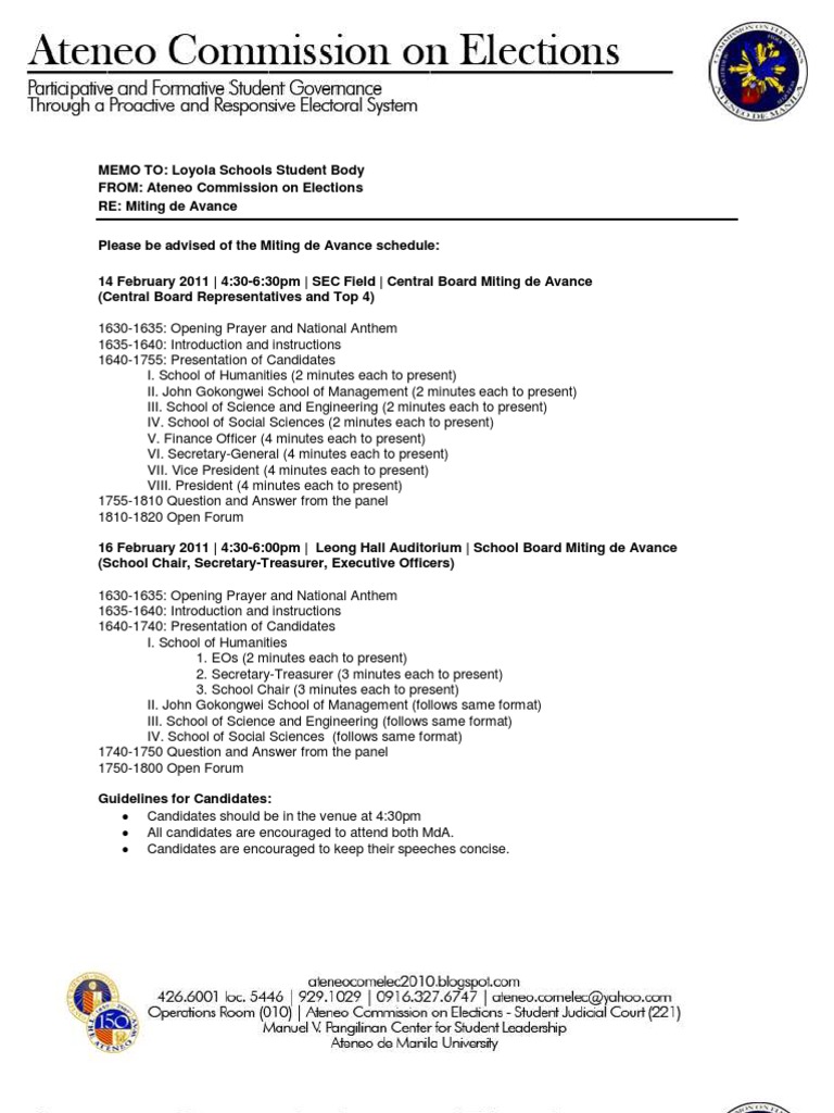 MEMO12 - Miting de Avance | PDF