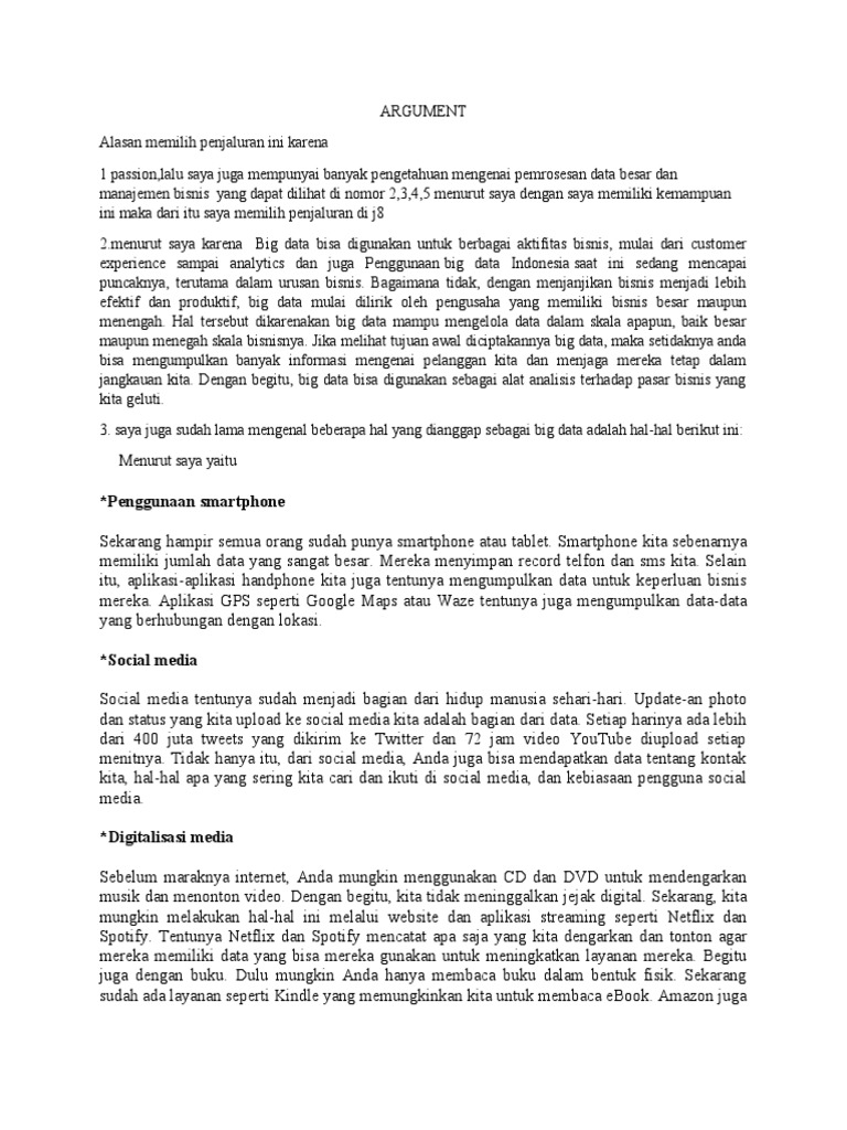 ARGUMENT I Putu Bayu Cakra Buana | PDF