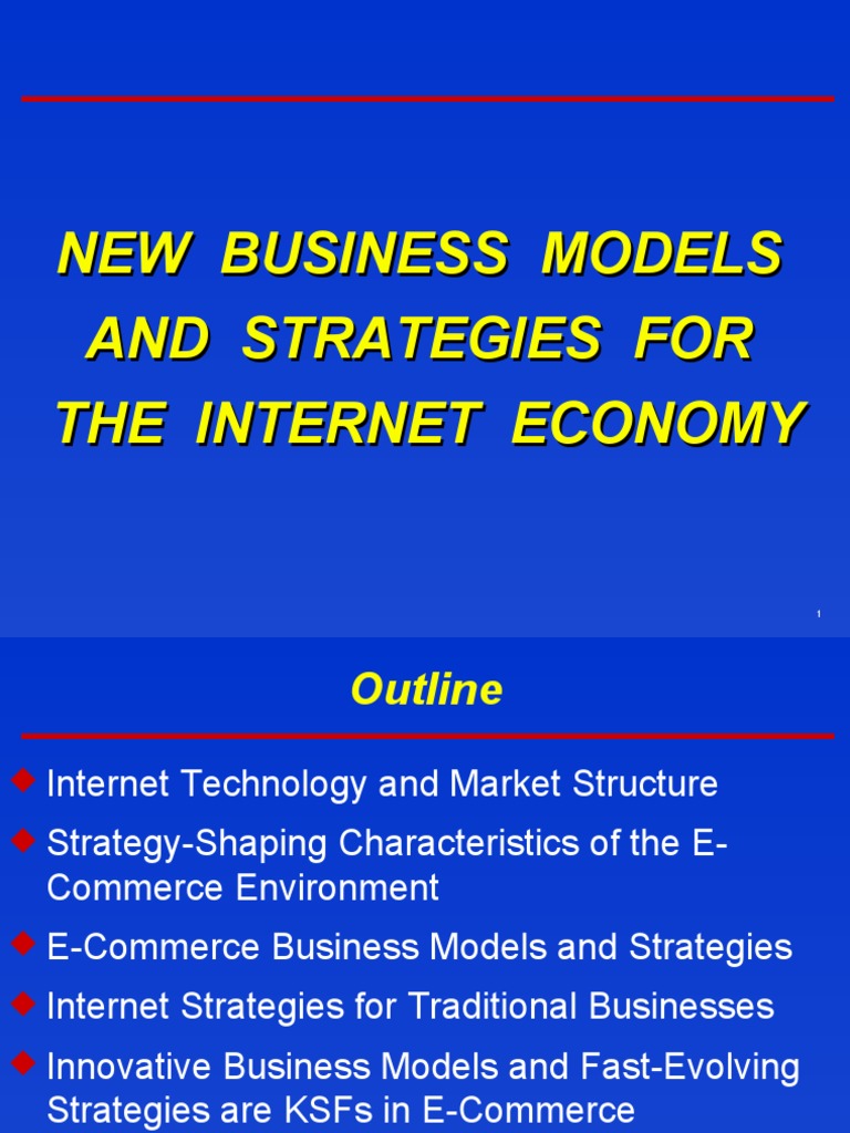 New Business Models and Strategies For The Internet Economy | PDF